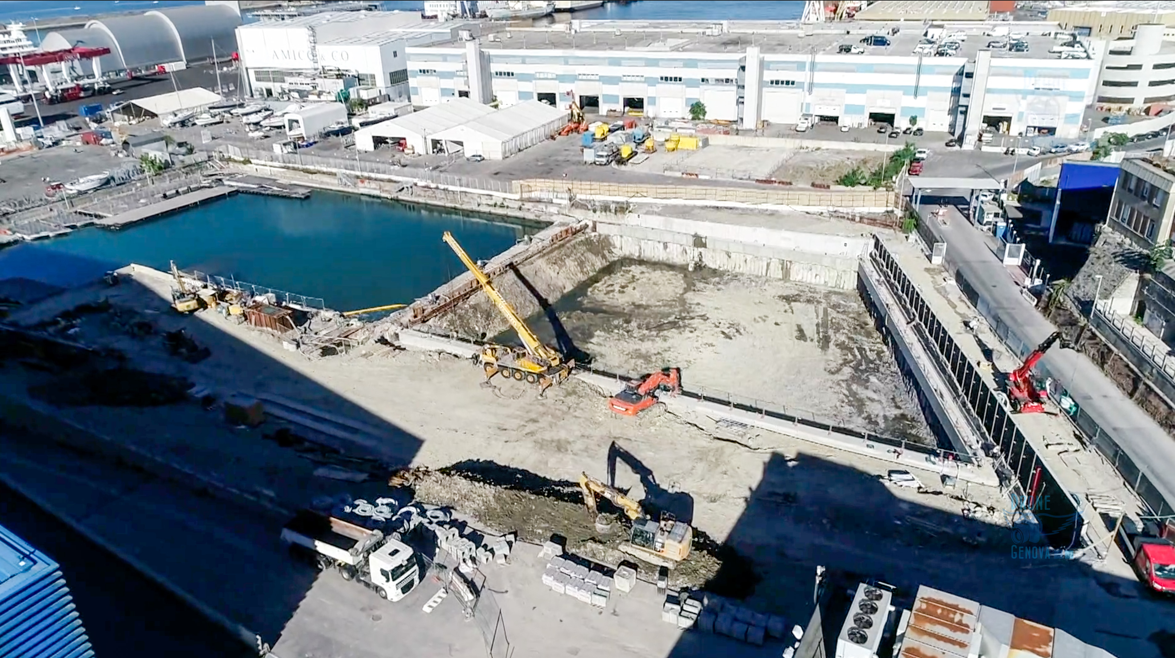 Drone Genova ci regala lo spettacolo dei lavori del waterfront di ...