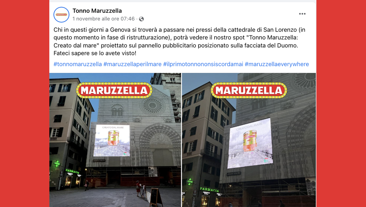 Il tonno, la cattedrale e la pubblicità "fosfo" nel luogo della della ...