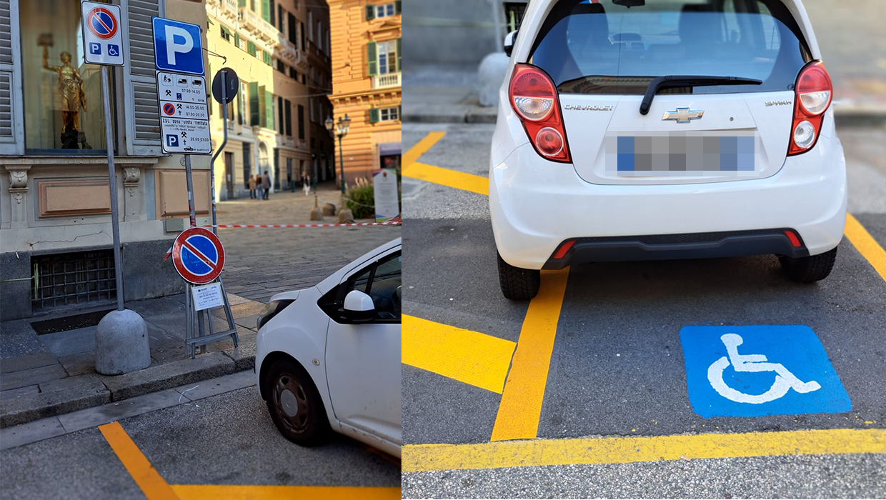 Posteggio merci per la segnaletica verticale, posteggio disabili per ...